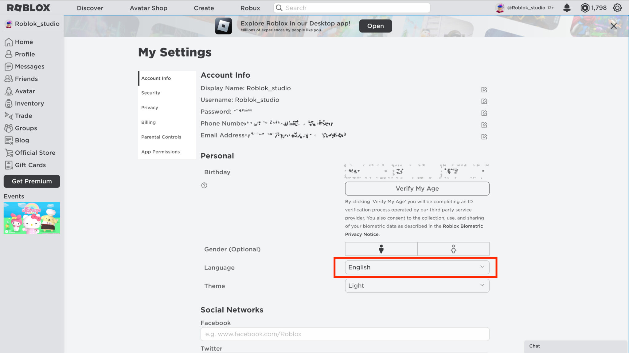 Robloxゲーム言語設定 - ロブロクはみんなのRoblox[ロブロックス]おすすめゲームチャンネル